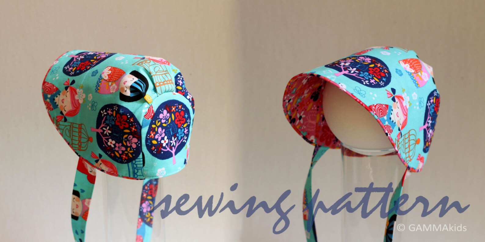 Sun Bonnet Yoko PATTERN, PDF Sewing Pattern, Sewing Hat Tutorial ...