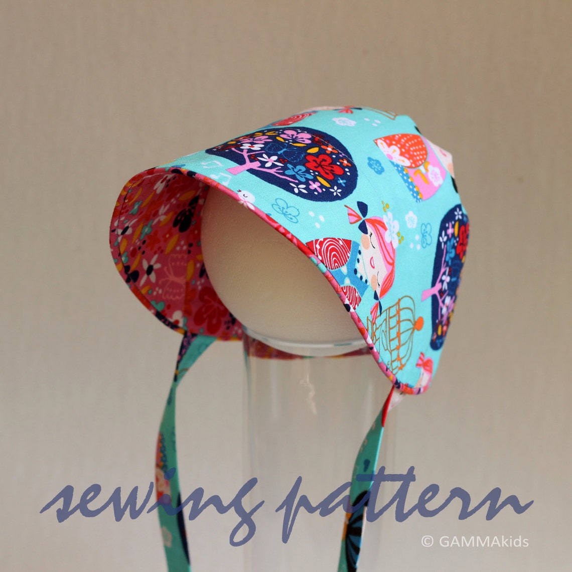 Sun Bonnet Yoko PATTERN, PDF Sewing Pattern, Sewing Hat Tutorial ...