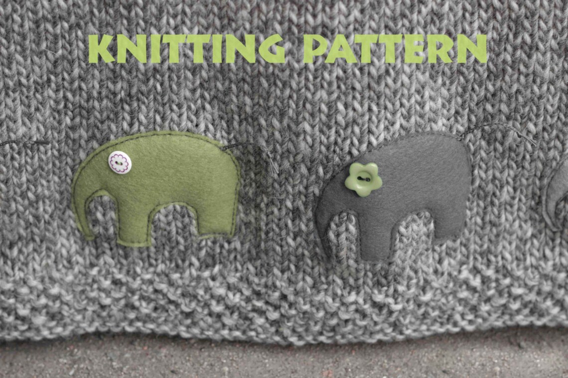 Baby Blanket KNITTING PATTERN, Knitting Elephant Blanket, Baby Boy ...