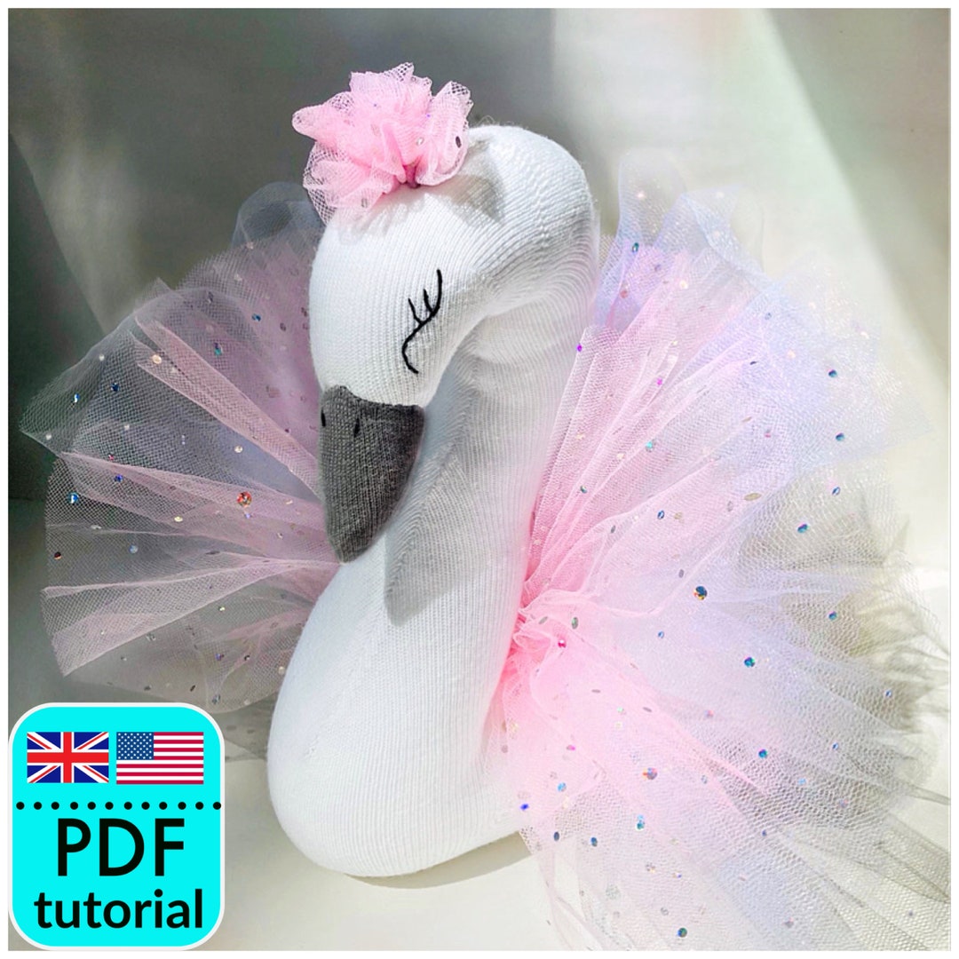 Sock Swan Sewing Pattern Diy Tutorial Elegant Decorative Swan Step by ...