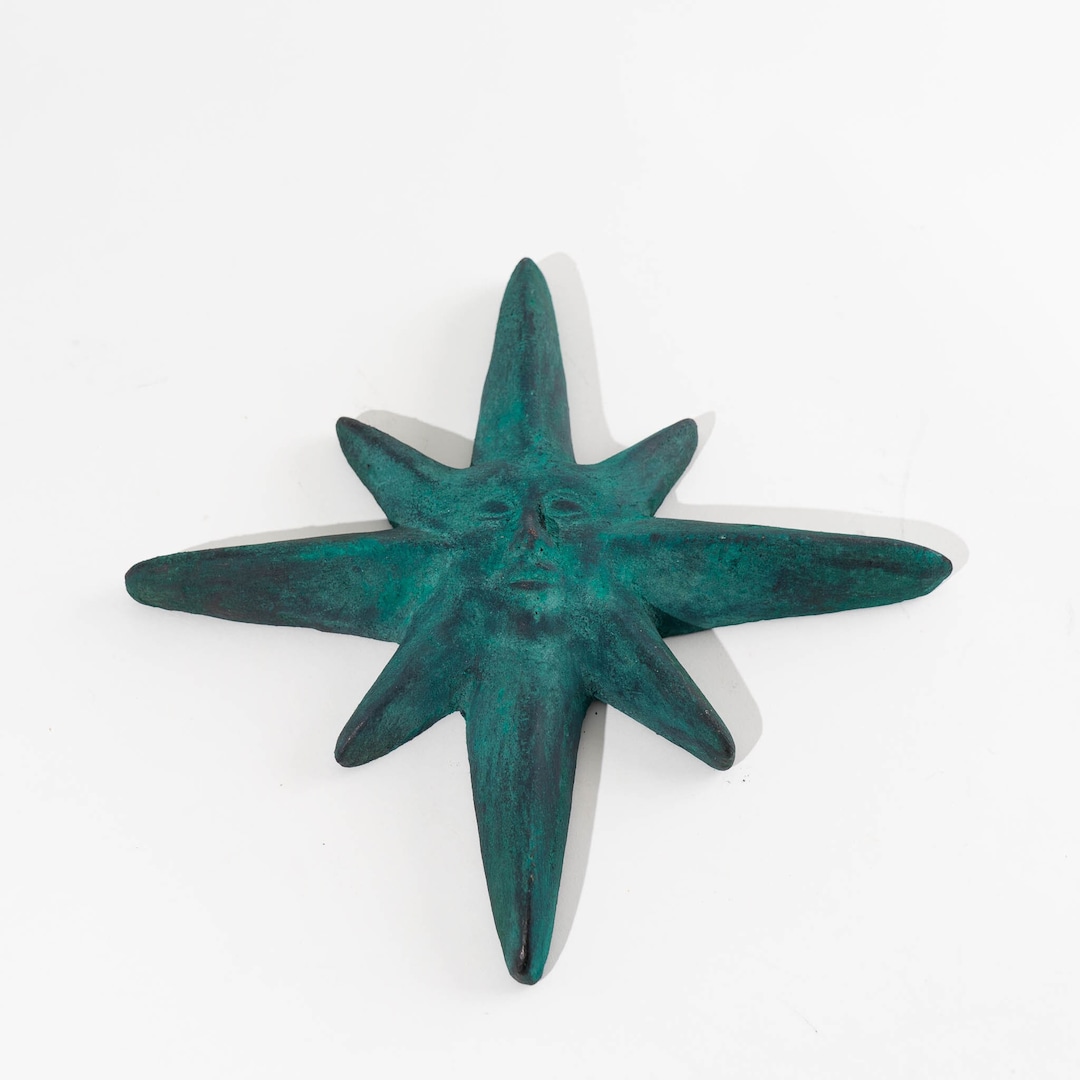 Vintage Green Terracotta Sun Wall Decor - Verdigris Ceramic Patina - Etsy