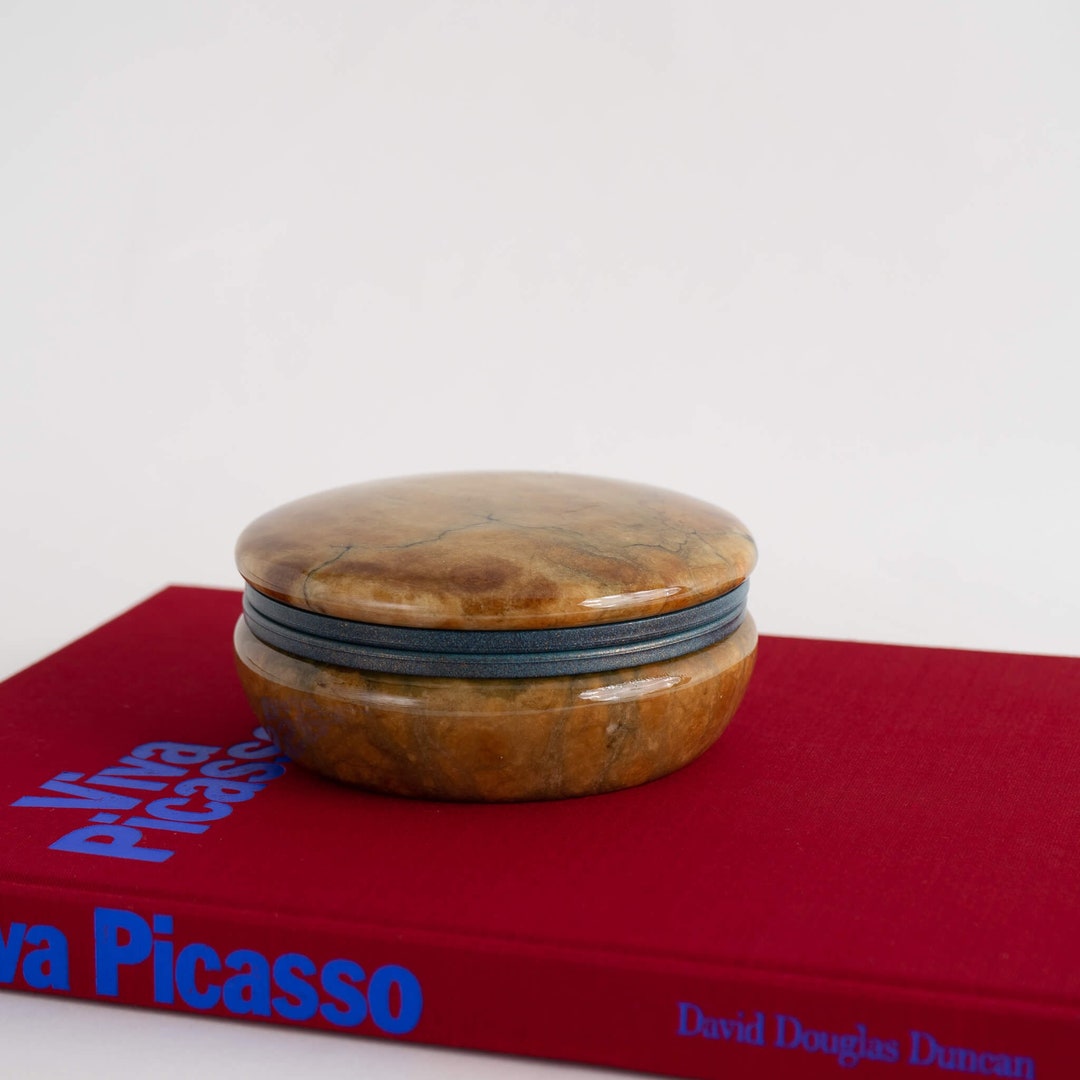 Vintage Italian Carved Alabaster Jewelry Box - Etsy