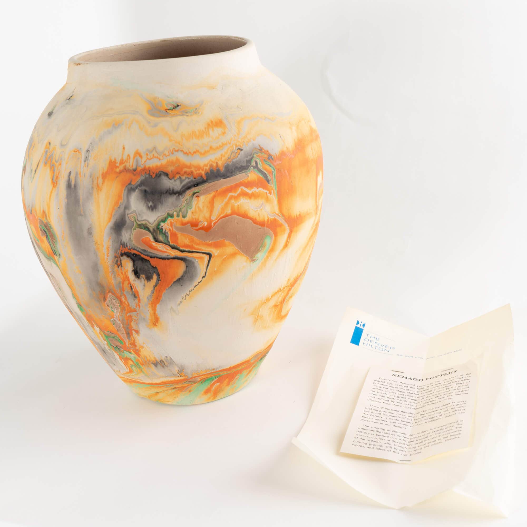 Vintage Monumental Nemadji Pottery Vase Large Oversize Southwest Decor ...