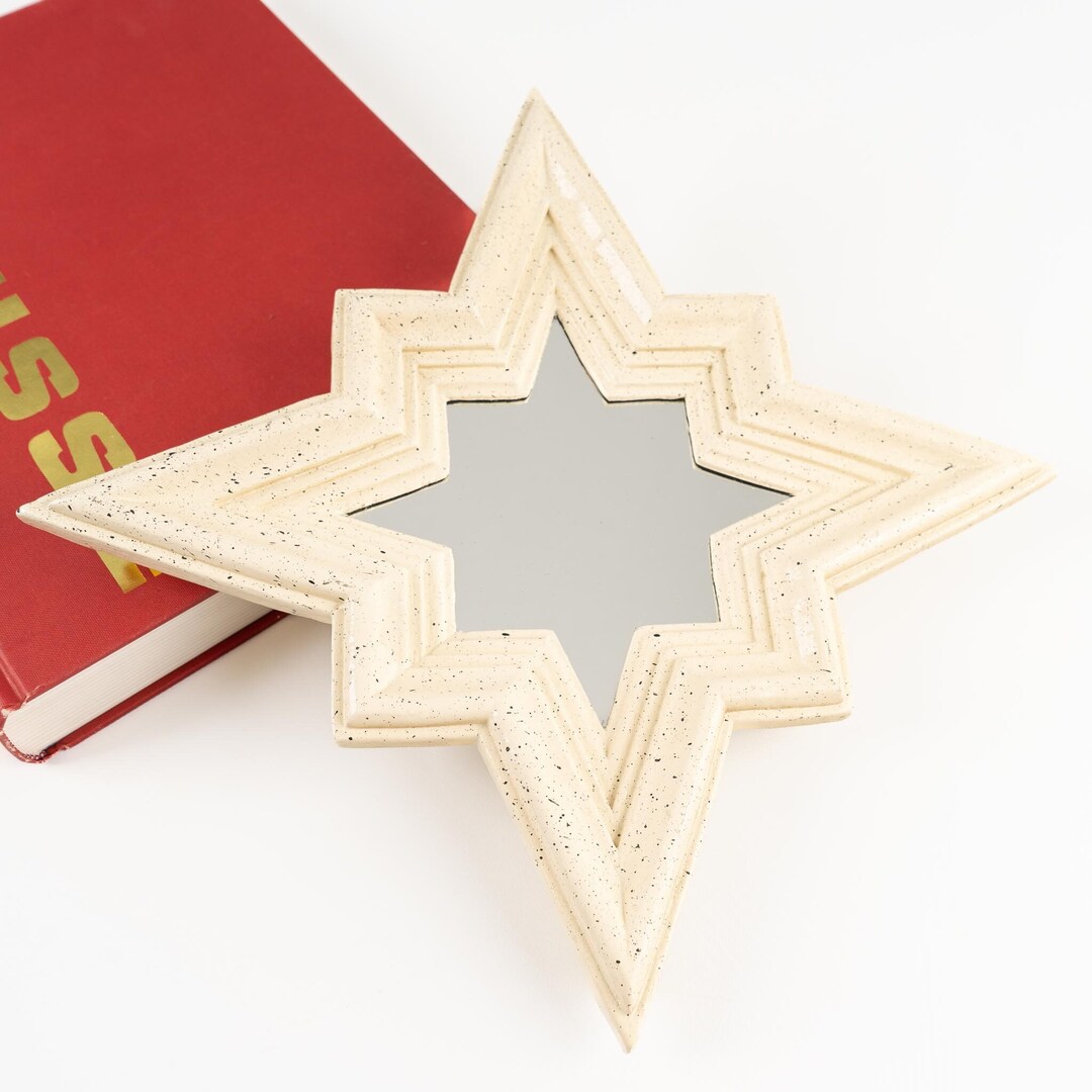 Vintage Plaster Star Wall Mirror - Mid-century Living Room Decor - Etsy