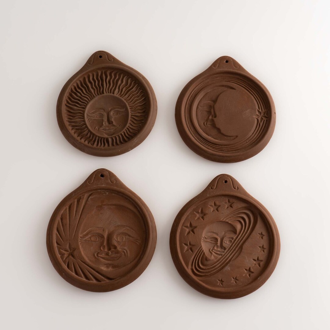 Vintage Hartstone Ceramic Cookie Mold Set - 4 Celestial Molds for ...