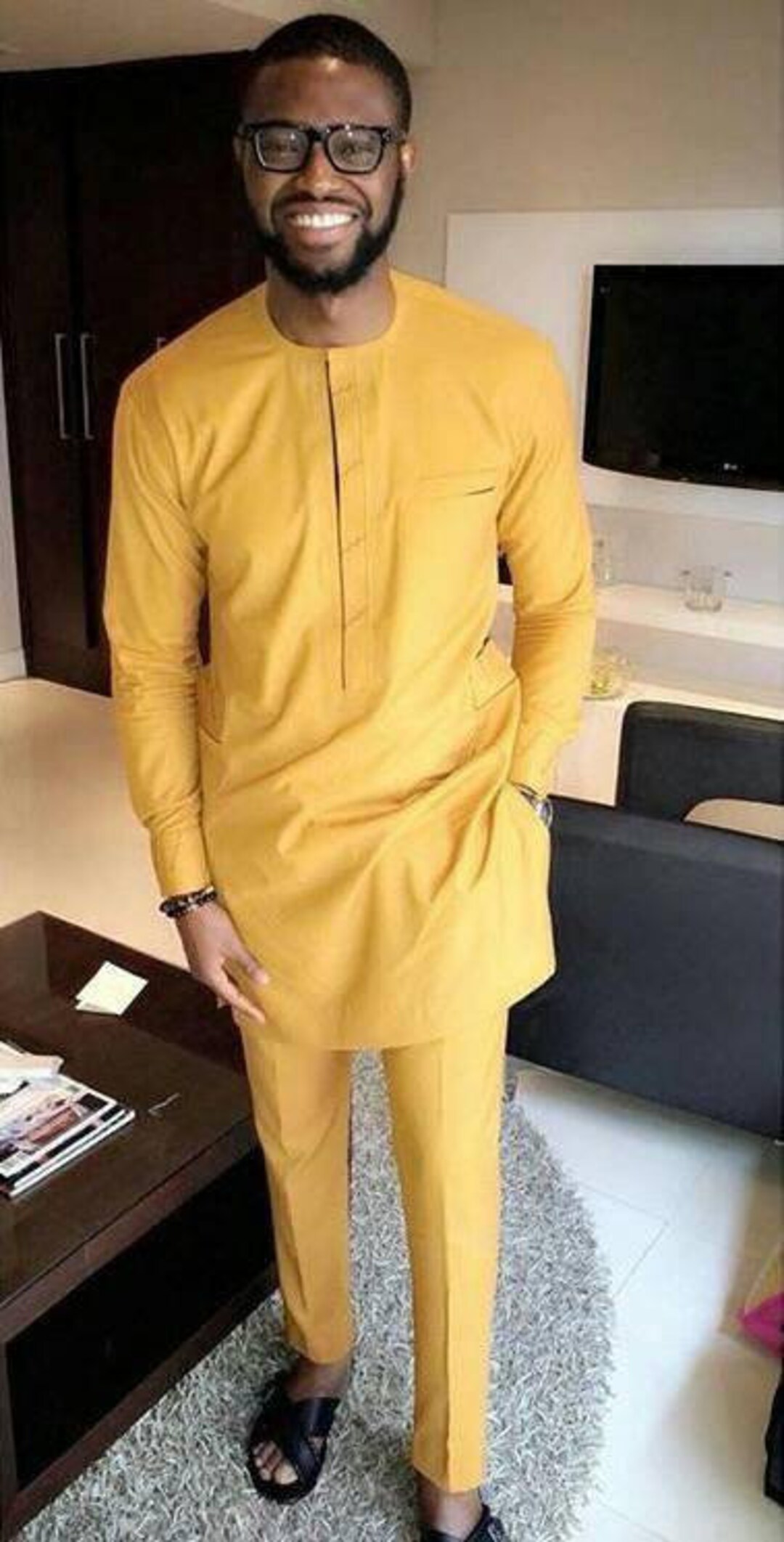 African Men Suit, Kente Outfits, African Mens Clothing, Gift for Him ...