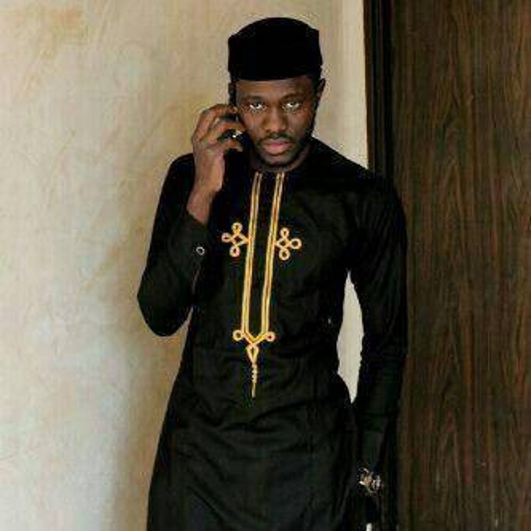 African Men's Outfit, Ankara Men's Attire, Long Sleeve Shirt/top and ...