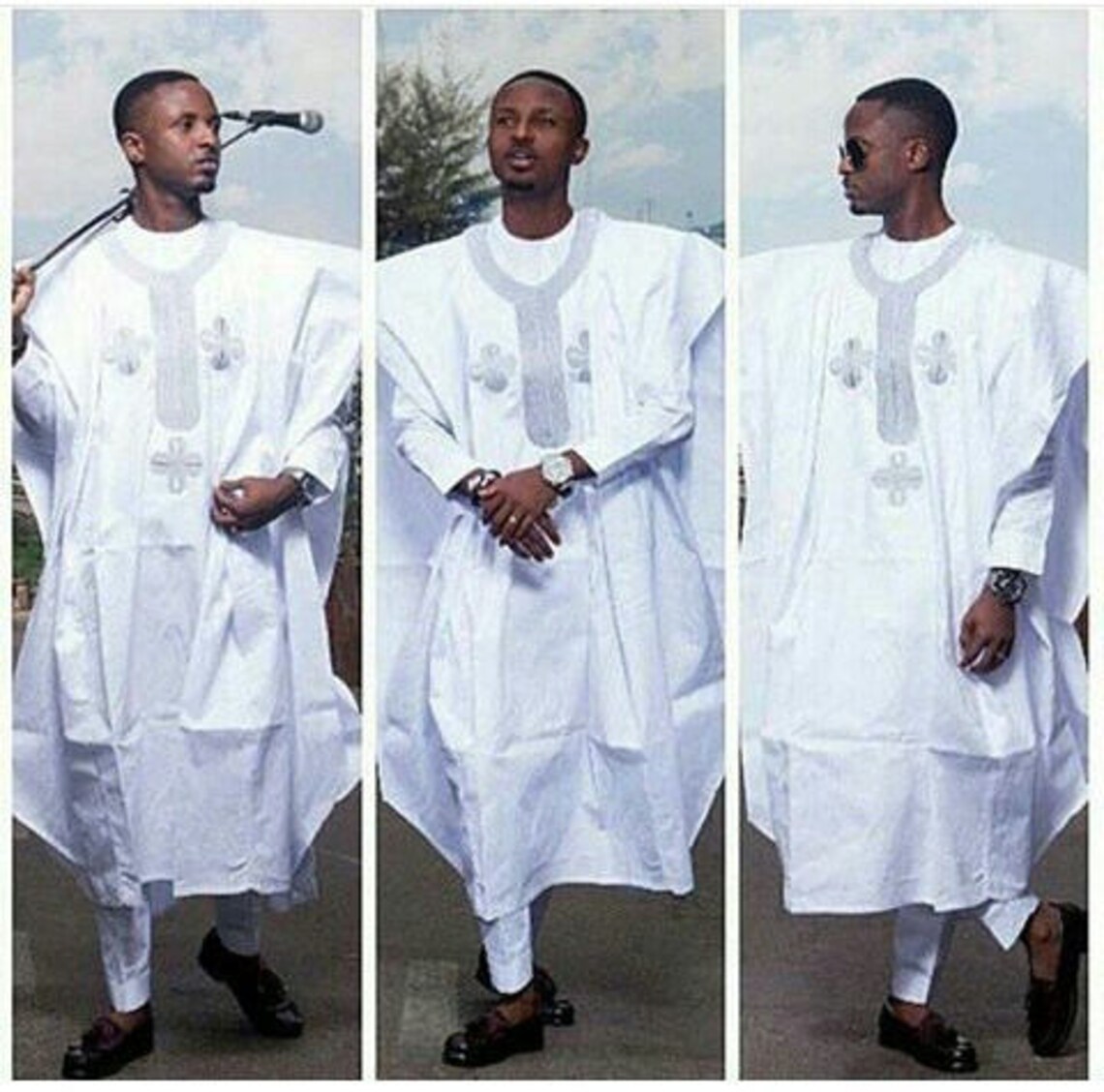 3 Pcs White Agbada for Men Traditional Outfits - Etsy