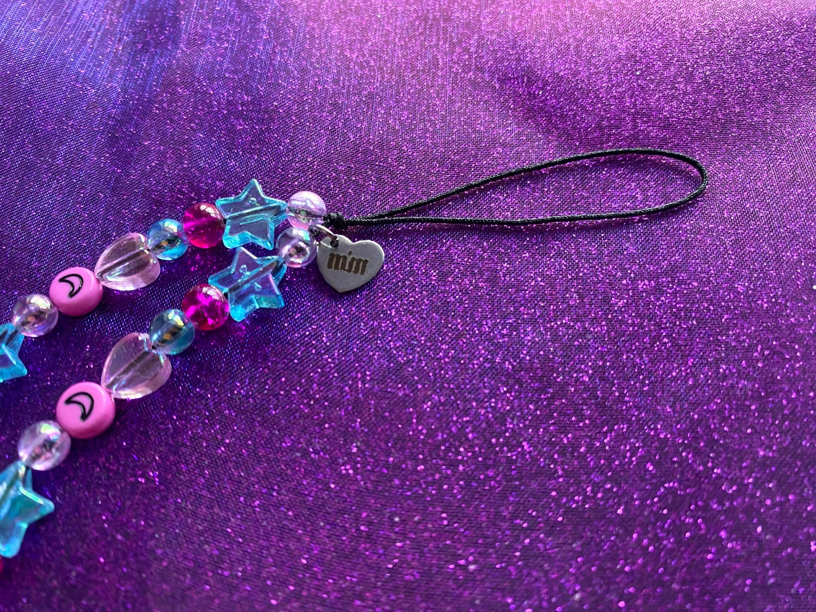 Bubblegum Beaded Phone Strap Charm | Kawaii Y2K Aesthetic, Iridescent ...
