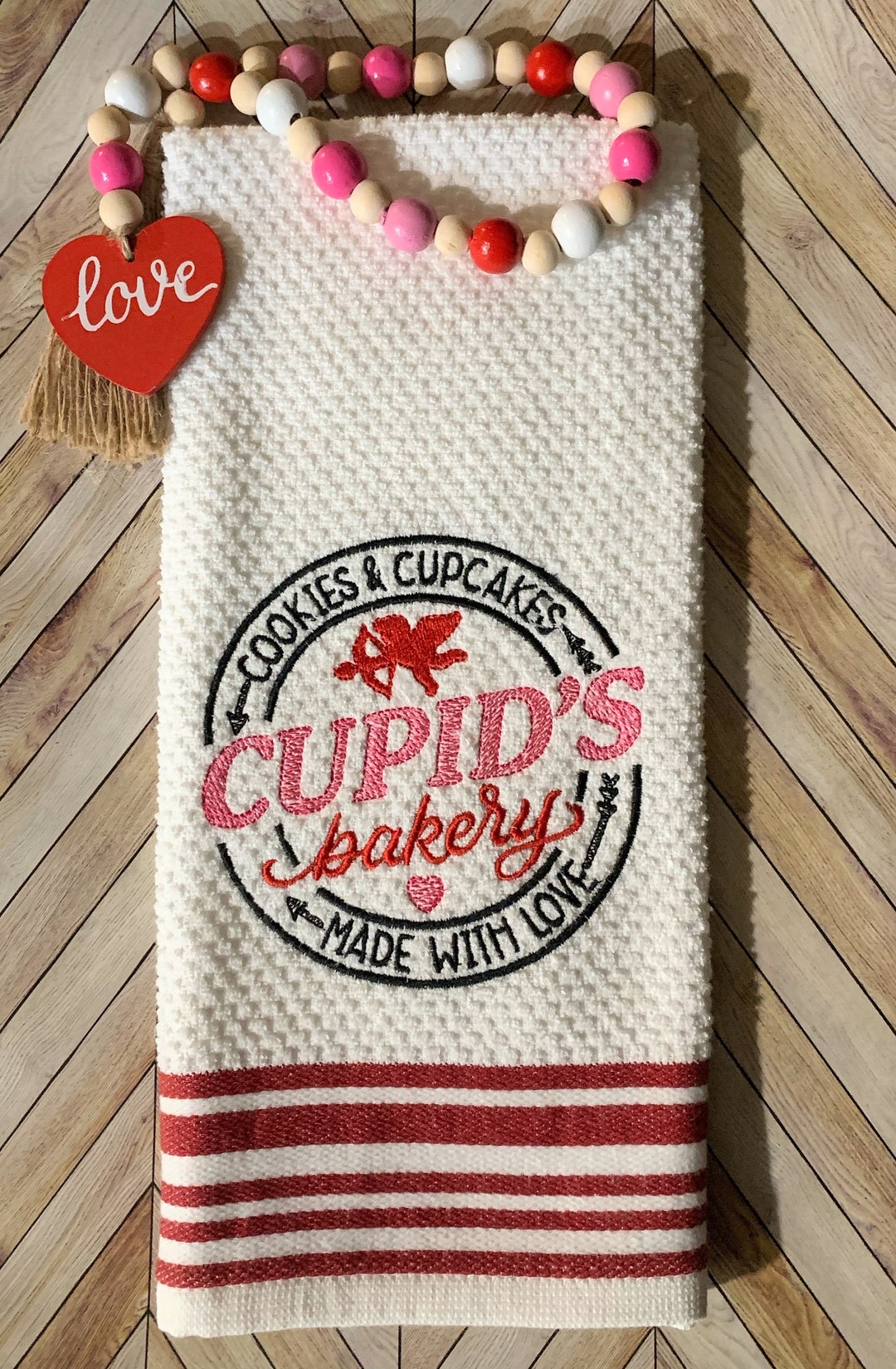 Cupid’s Bakery-cookies and Cupcakes-made With Love Kitchen Towels ...