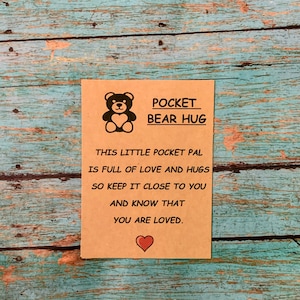 Pocket Bear Hug, Token of Love Gift, Missing You Gift - Etsy
