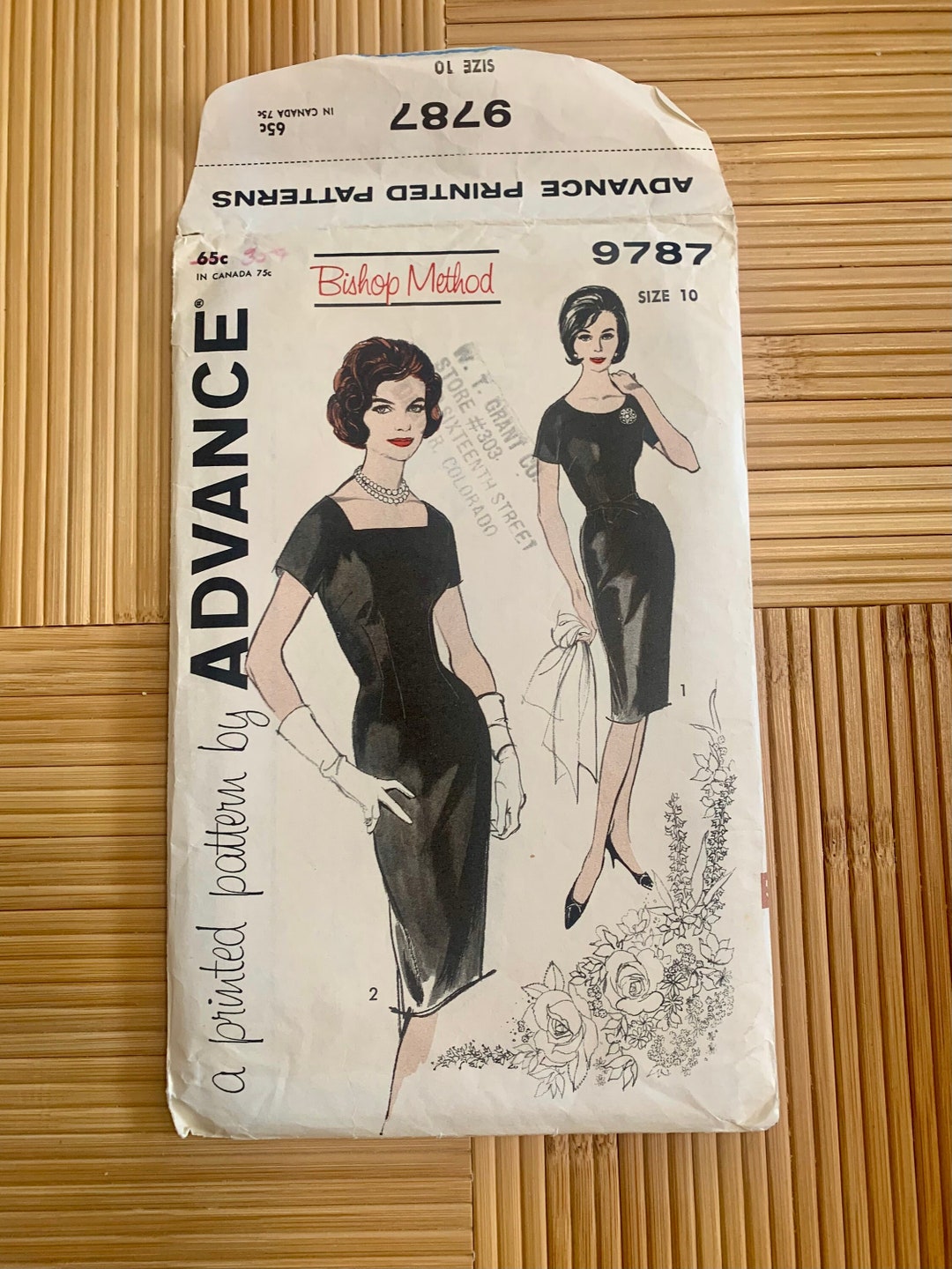 Vintage Advance 9787 Dress Sewing Pattern - Size 10 - Etsy