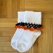 Crocheted Halloween Baby Socks: Orange & Black Edging (6-18 Months) - Etsy