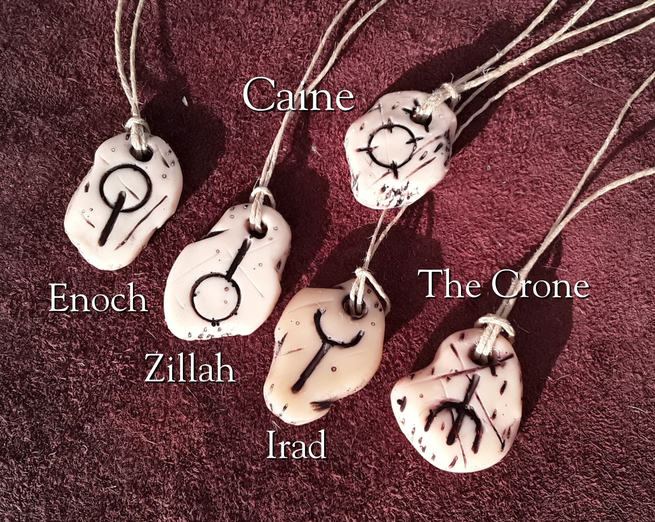 Ancient Vampire Glyph Necklaces - Etsy