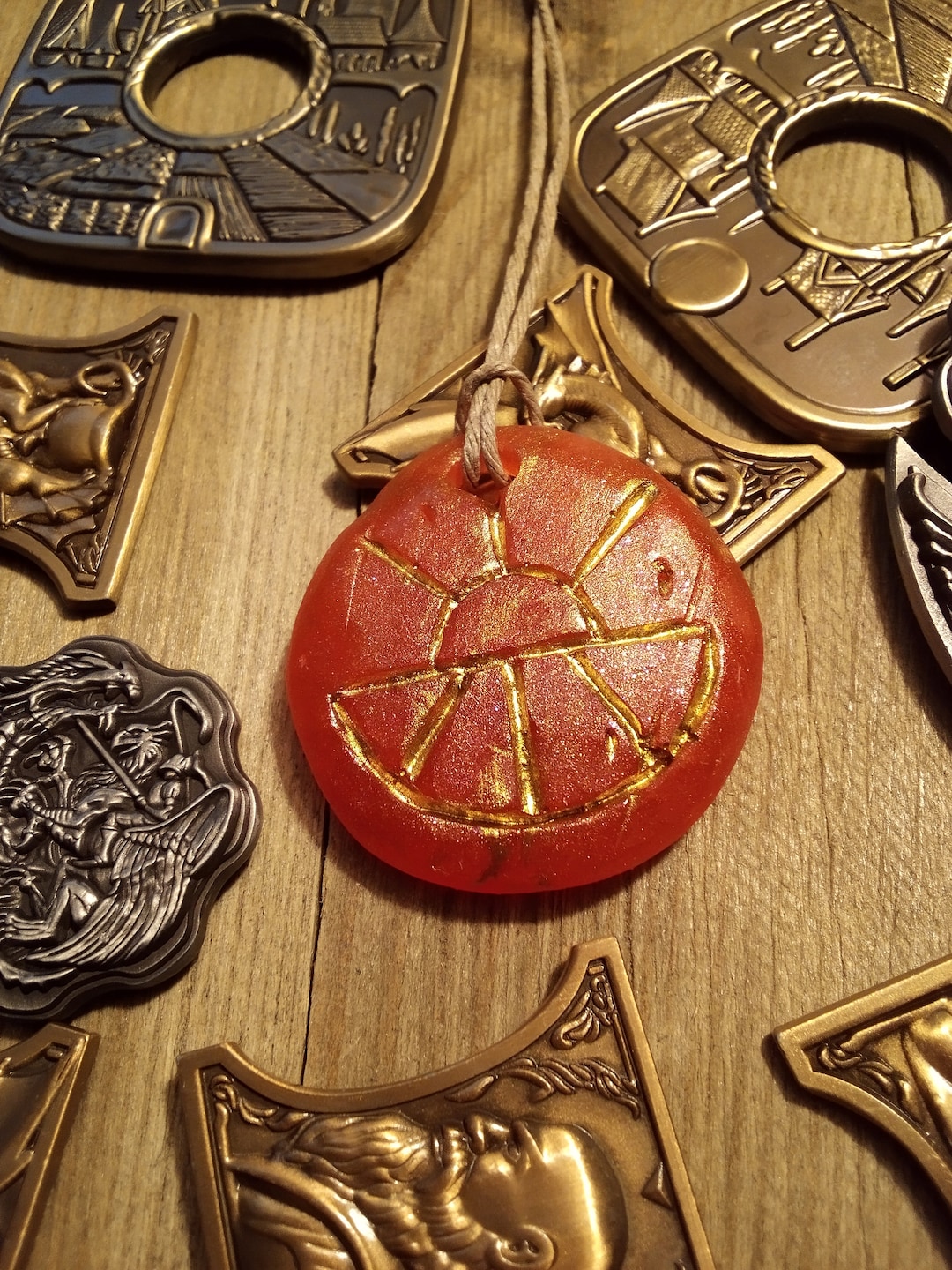 Resin Carnelian Holy Symbol of Lathander - Etsy UK