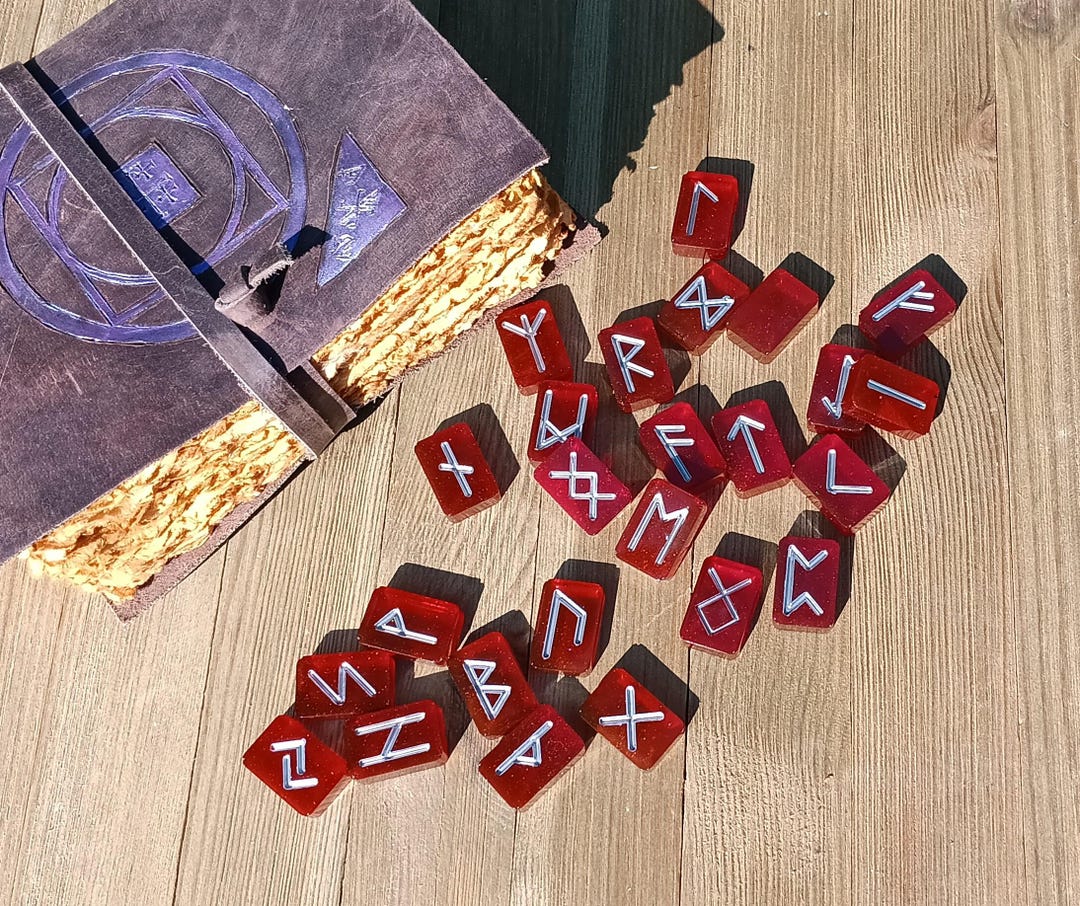 Blood Crystal Resin Rune Set - Etsy
