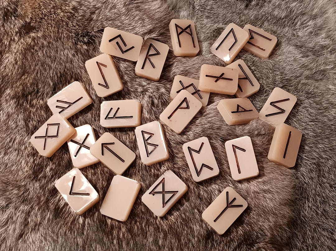 Resin Bone Look Rune Set - Etsy