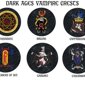 Custom Dark Ages Vampire Crest Glass Pendants - Etsy