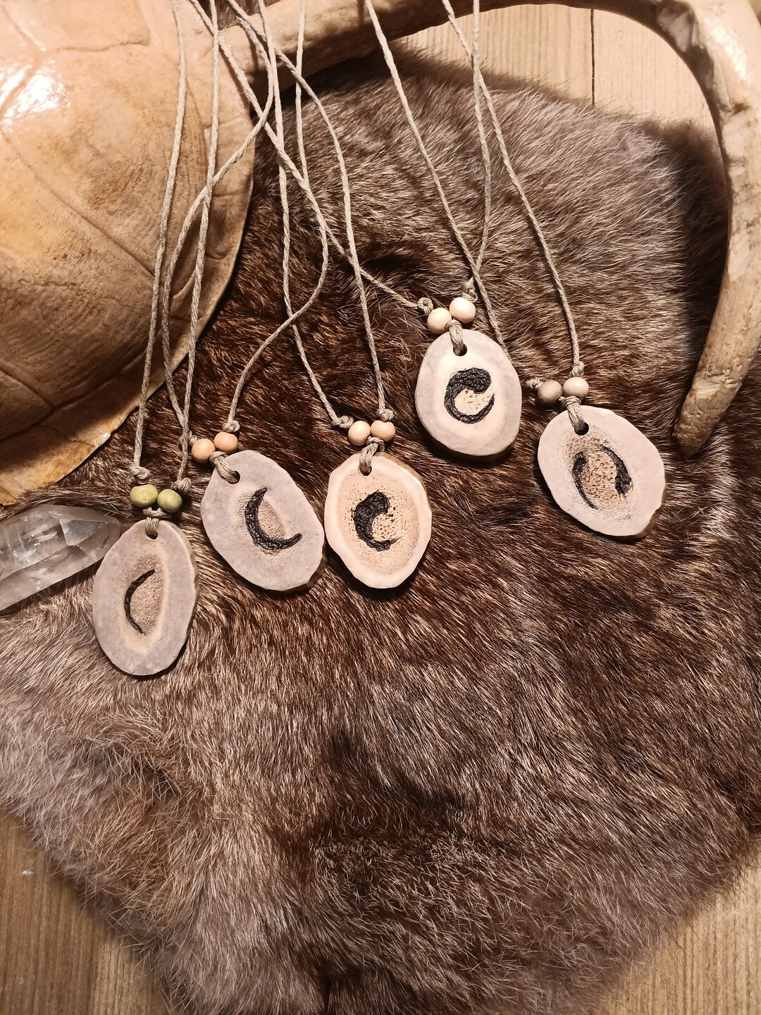 Werewolf Auspice Antler Slice Pendants - Etsy