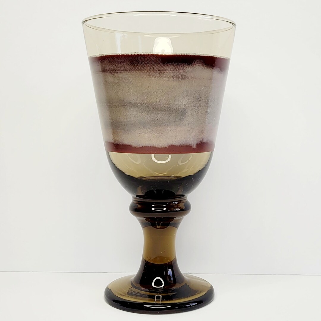 Libbey Sango Nova Brown Iced Tea Water Goblet Wine Glass - Etsy