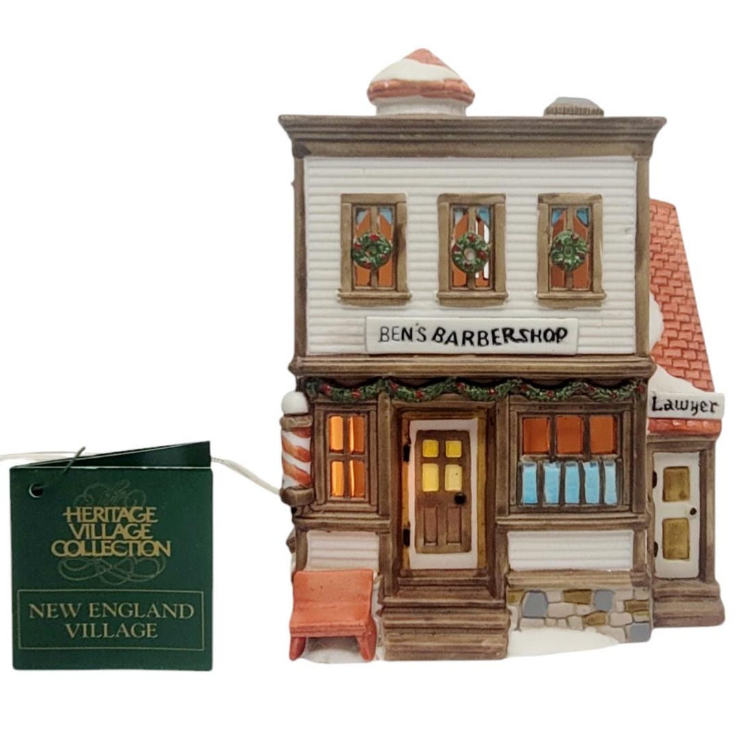 Department 56 Ben's Barber Shop Lighted New England Village Series 5939 ...