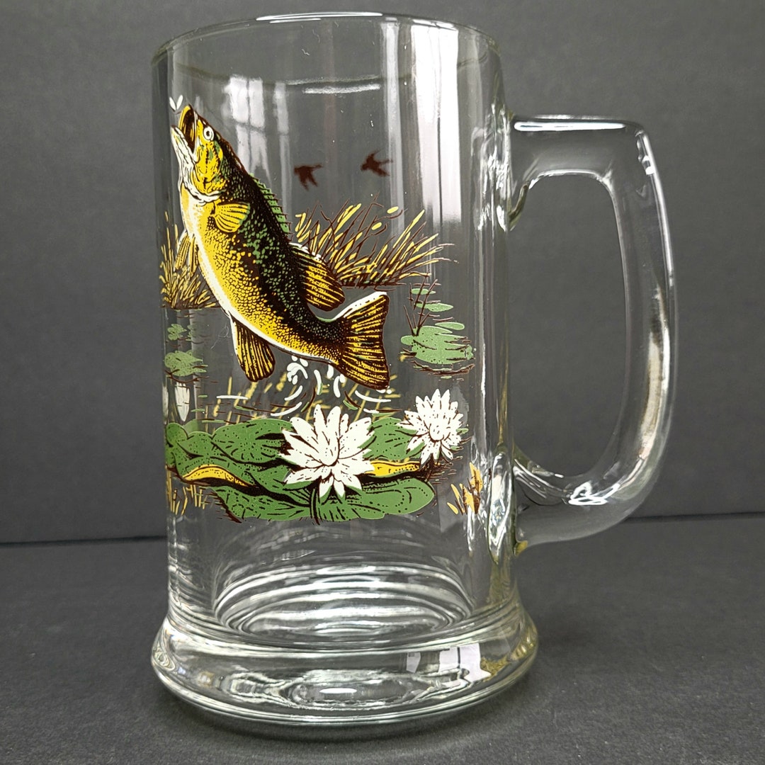 Libbey Glass Largemouth Bass Beer Stein Mug Fishing Sportsman - Etsy