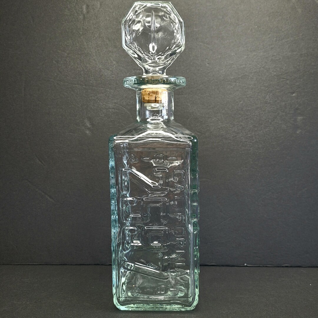 Walkers Deluxe Bourbon #1 License Plate Decanter Bottle Barware 1975 Tx ...