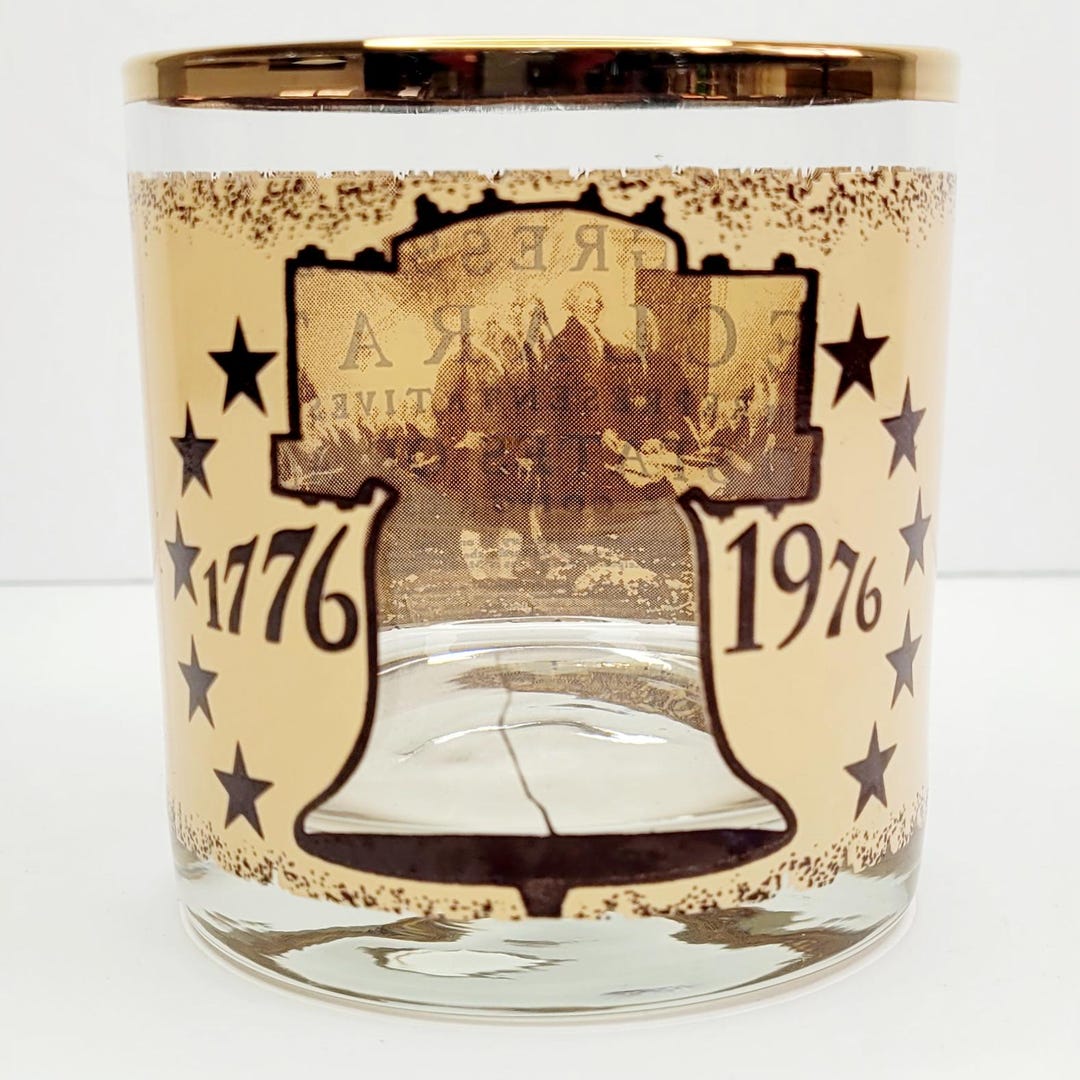 Houze Glass Bicentennial Declaration of Independence Liberty Bell Old ...