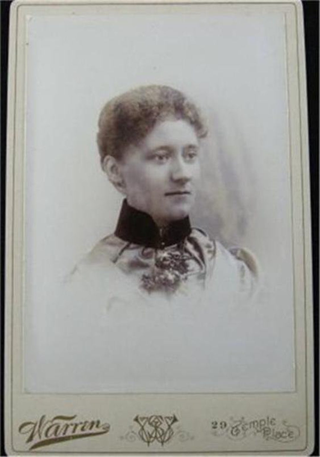 Warren Studio Victorian Lady Cabinet Card Late 1800s Gold Leaf Edge - Etsy