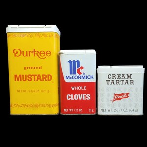 Durkee Ground Mustard Mccormick Whole Cloves French's Cream Tartar ...