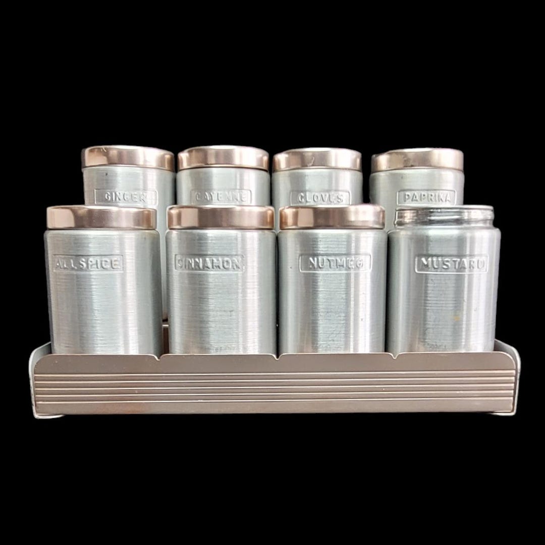 Kromex Aluminum 9 Piece Spice Rack - Etsy
