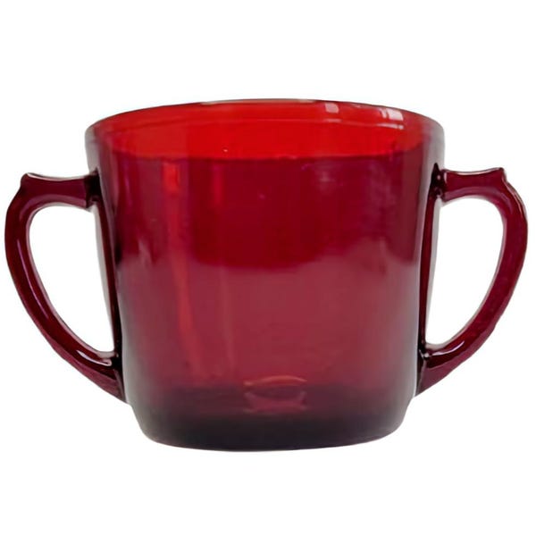 Ruby Anchor Hocking Bowl - Etsy