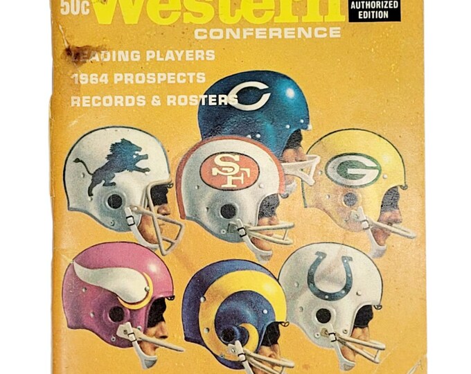 1964 Western Conference Golden Press NFL Booklet Football Team History ...