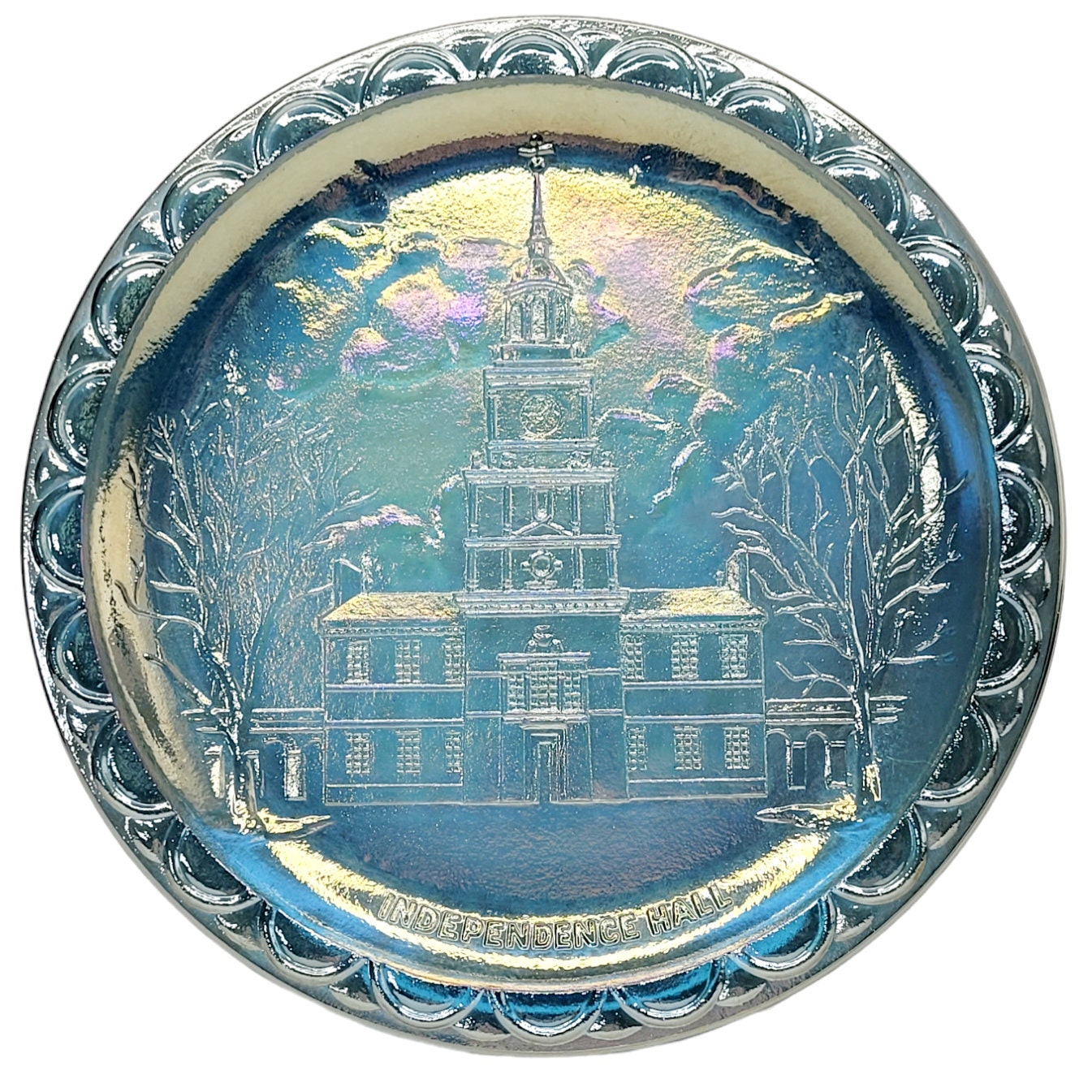 Indiana Bicentennial Independence Hall Commemorative Blue Carnival ...