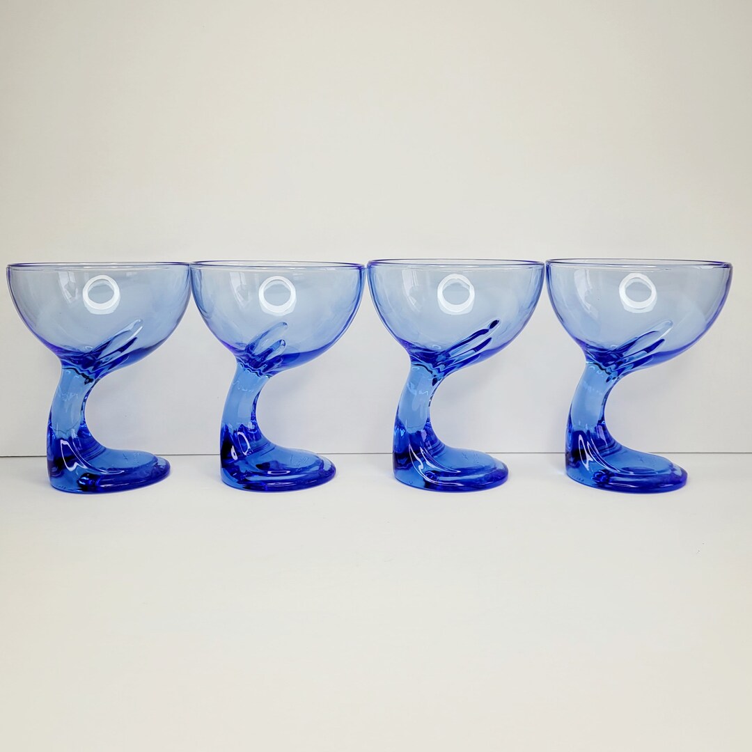 Bormioli Rocco Jerba Sapphire Blue Champagne Sherbet Dessert Glasses ...