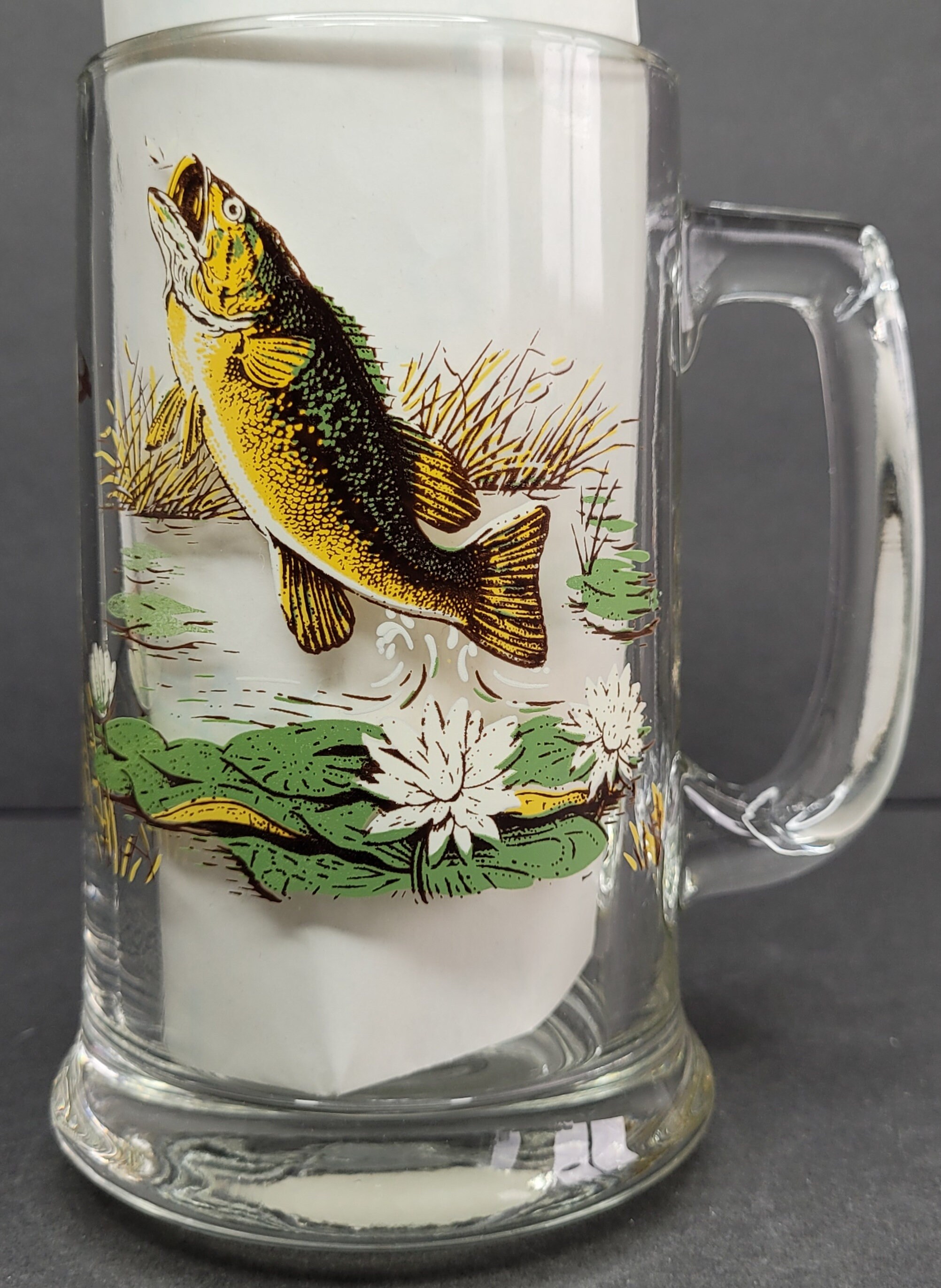 Libbey Glass Largemouth Bass Beer Stein Mug Fishing Sportsman - Etsy