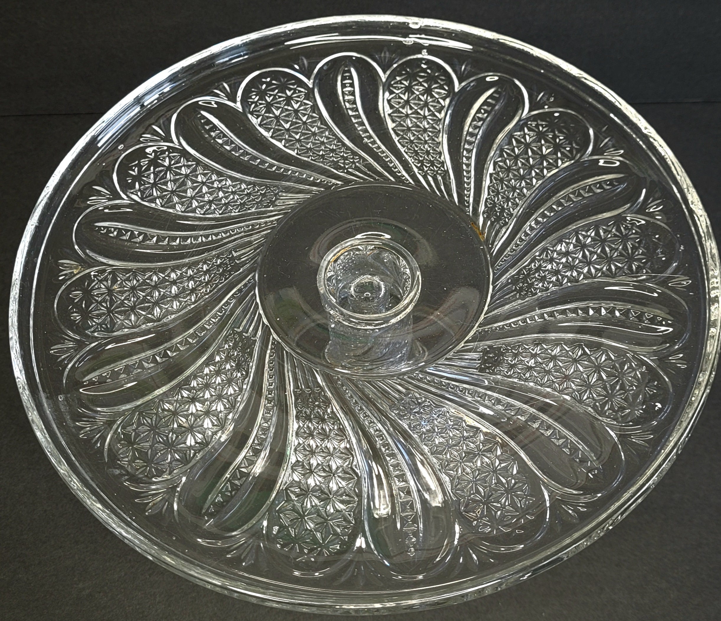 EAPG Mckee Brothers Doric Feather Cake Stand Clear Glass Circa 1896 - Etsy