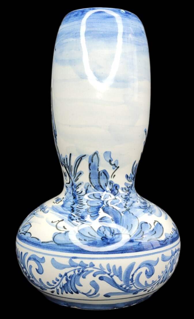 Alba-docilia Italian Pottery Tulip Vase Delft Blue Style - Etsy