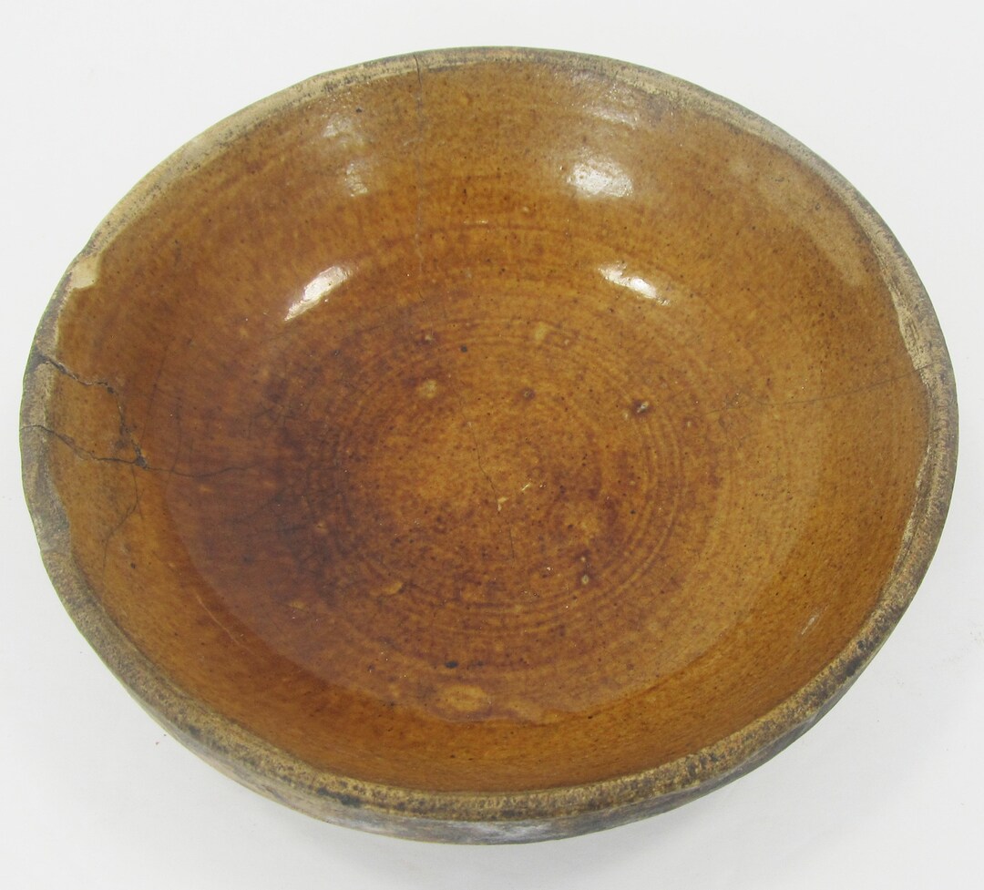 Late 19th Century Earthernware 6" Bowl Rockingham Ware Pennsylvania ...