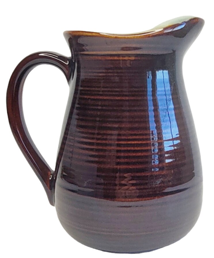 Red Wing Pottery Village Green Ice Lip Brown Glaze Pitcher - Etsy