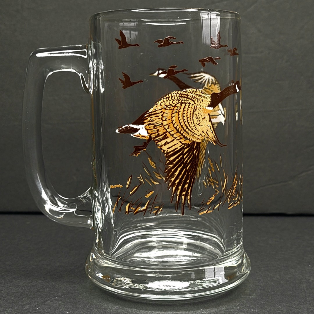 Libbey Glass Flight Canadian Geese Beer Stein Mug Gamebird Sportsman - Etsy