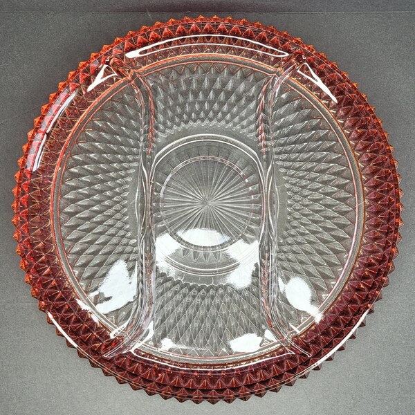 Ruby Glass Platter - Etsy