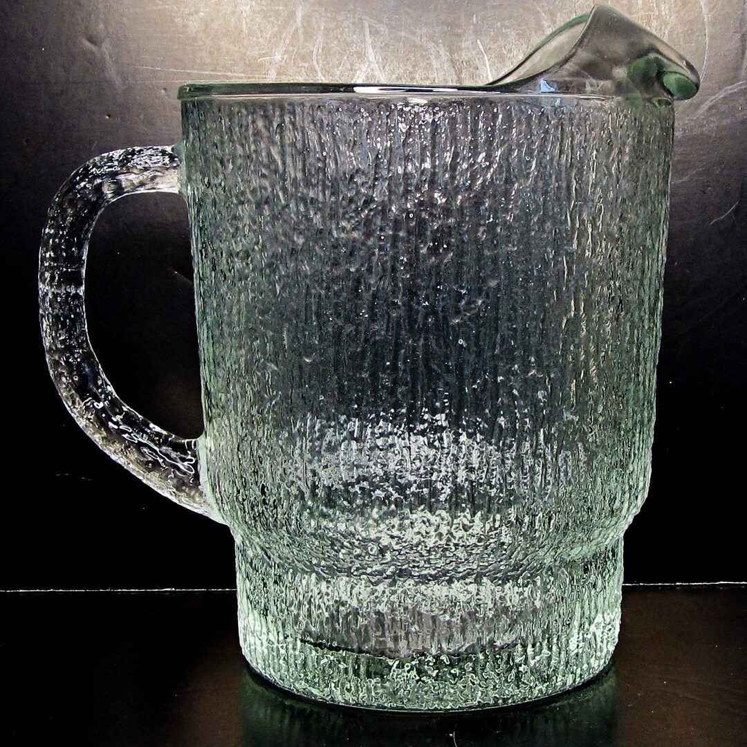 Indiana Glass Crystal Ice 64oz Pitcher With Ice Lip - Etsy