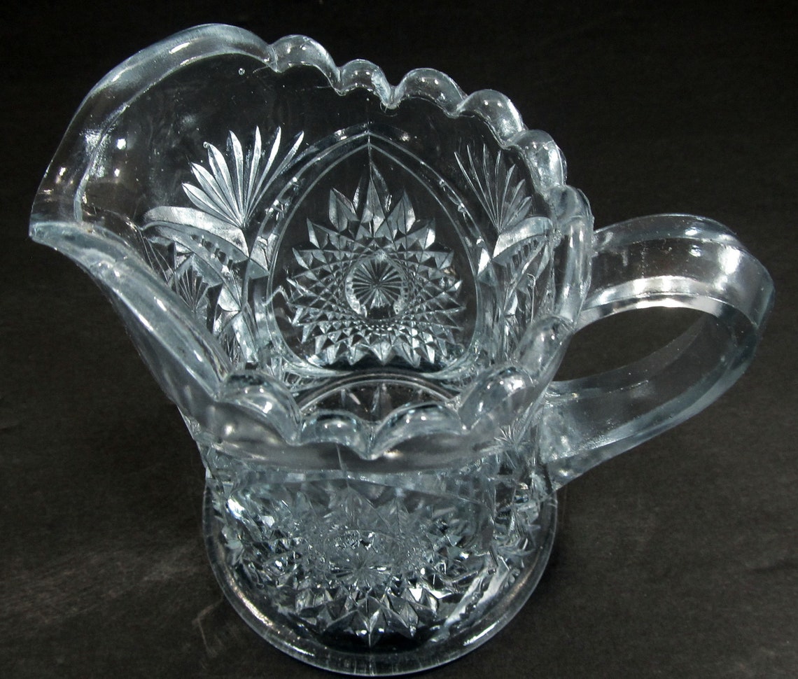 EAPG Indiana Glass Oval Star 300 Toy Water Set Pitcher 5 - Etsy