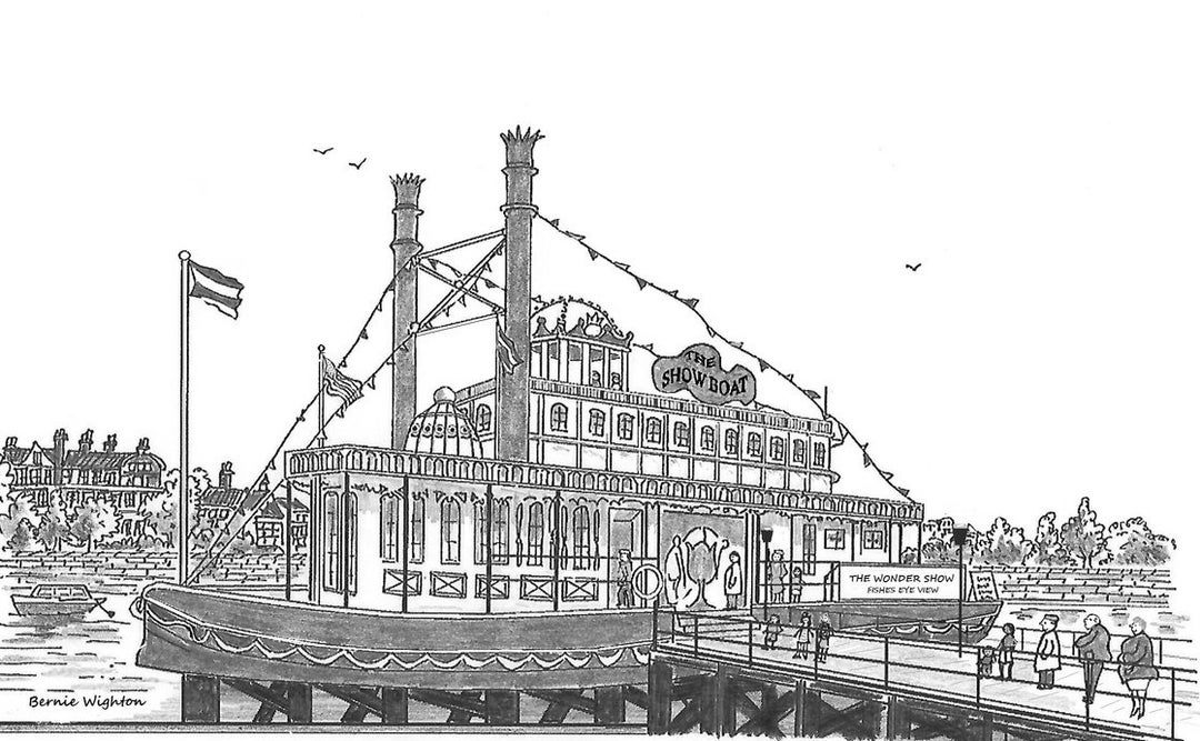 Showboat on the River Thames Near the Pleasure Gardens Battersea Park ...