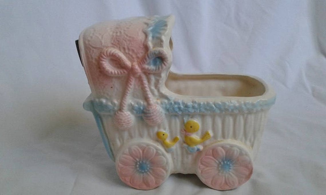 Vintage Inarco Japan Baby Buggy Musical Planter E-4880 | Etsy