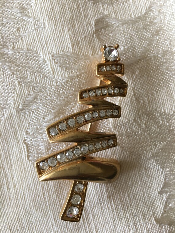 Monet vintage taffy Christmas trees brooch - Gem