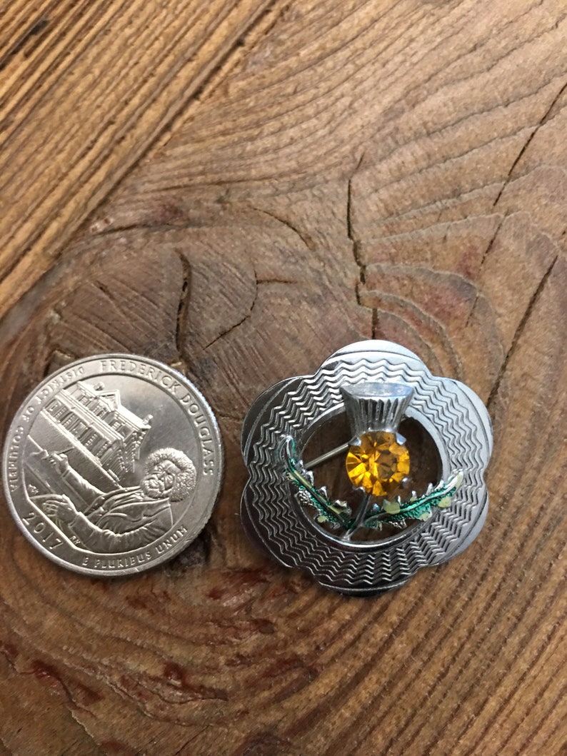 Vintage Mizpah Small Scottish Thistle Pin - Etsy