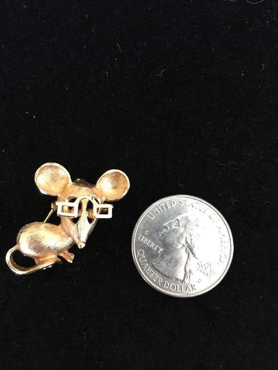 Vintage Avon Mouse Brooch. Wearing Movable Spectacles. | Etsy