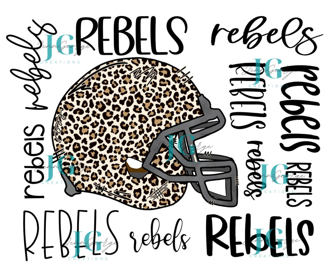 Leopard Print Helmet Mascots PNG Sublimation File - Etsy